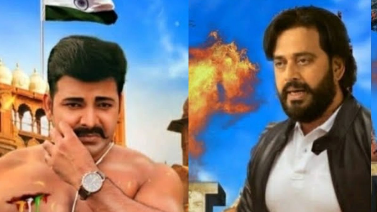 Bjp लीडर Ravi Kishan और भोजपुरी स्टार Pawan Singh की मेरा भारत महान